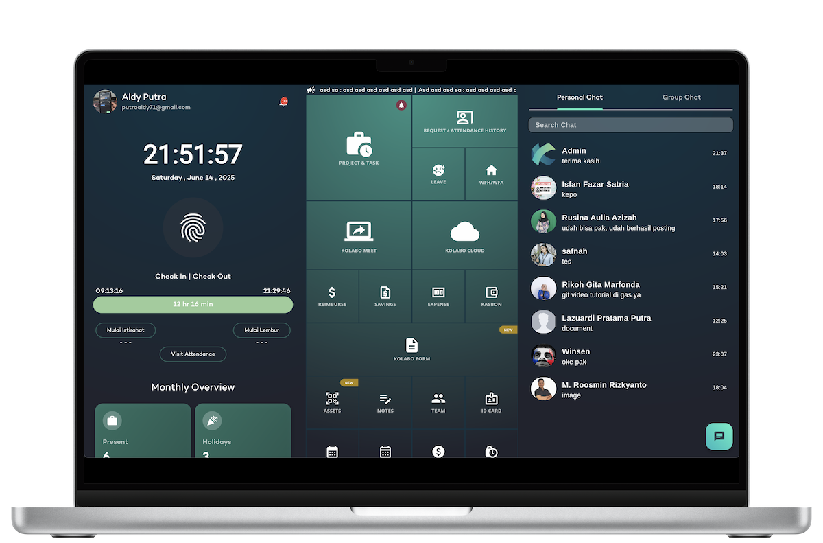Kolabo: Atur Perusahaan Di 1 Aplikasi (HRM, Akunting & Kolaborasi)